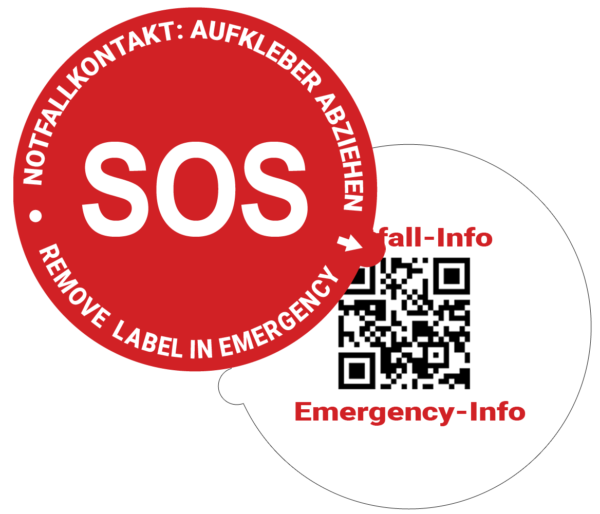 IDENT-QR SOS Sticker round – IDENT QR
