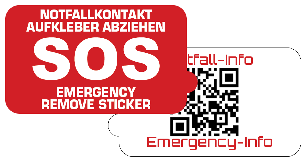 Harz-SOS: IDENT-QR SOS Sticker eckig – IDENT QR